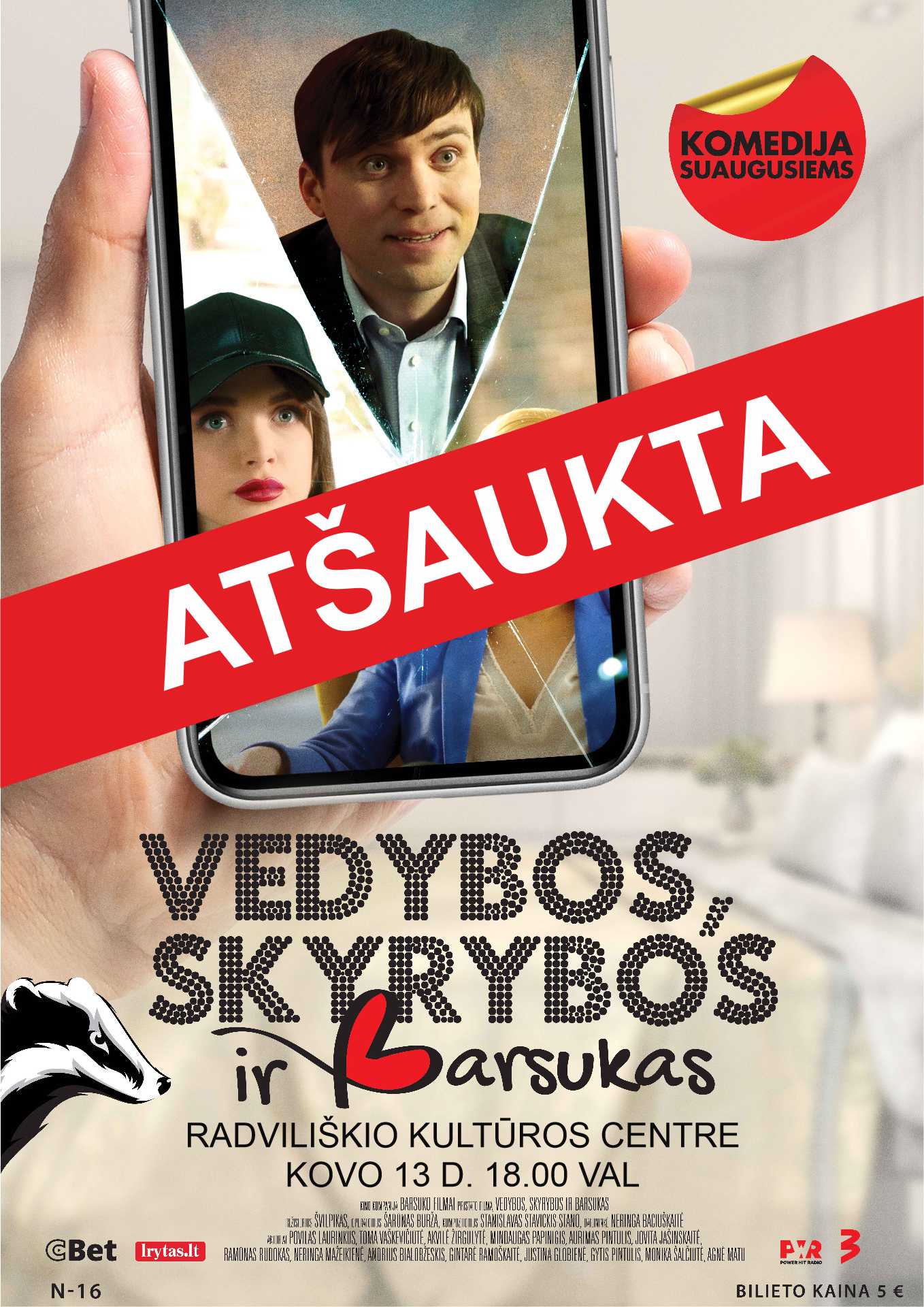 Kino filmas "Vedybos, skyrybos ir barsukas" ATŠAUKTA - Radviliškio ...